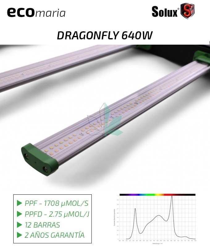 LED DRAGONFLY - 640w - Led barato Cultivo Indoor | Oferta Ecomaria